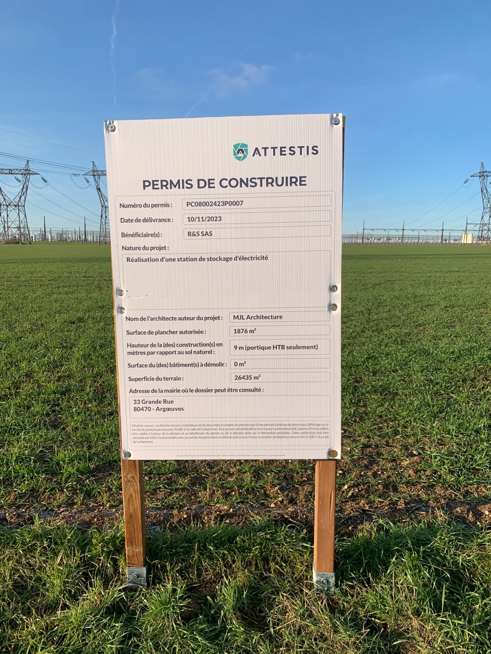 Afficher votre panneau de permis de construire et le prouver
